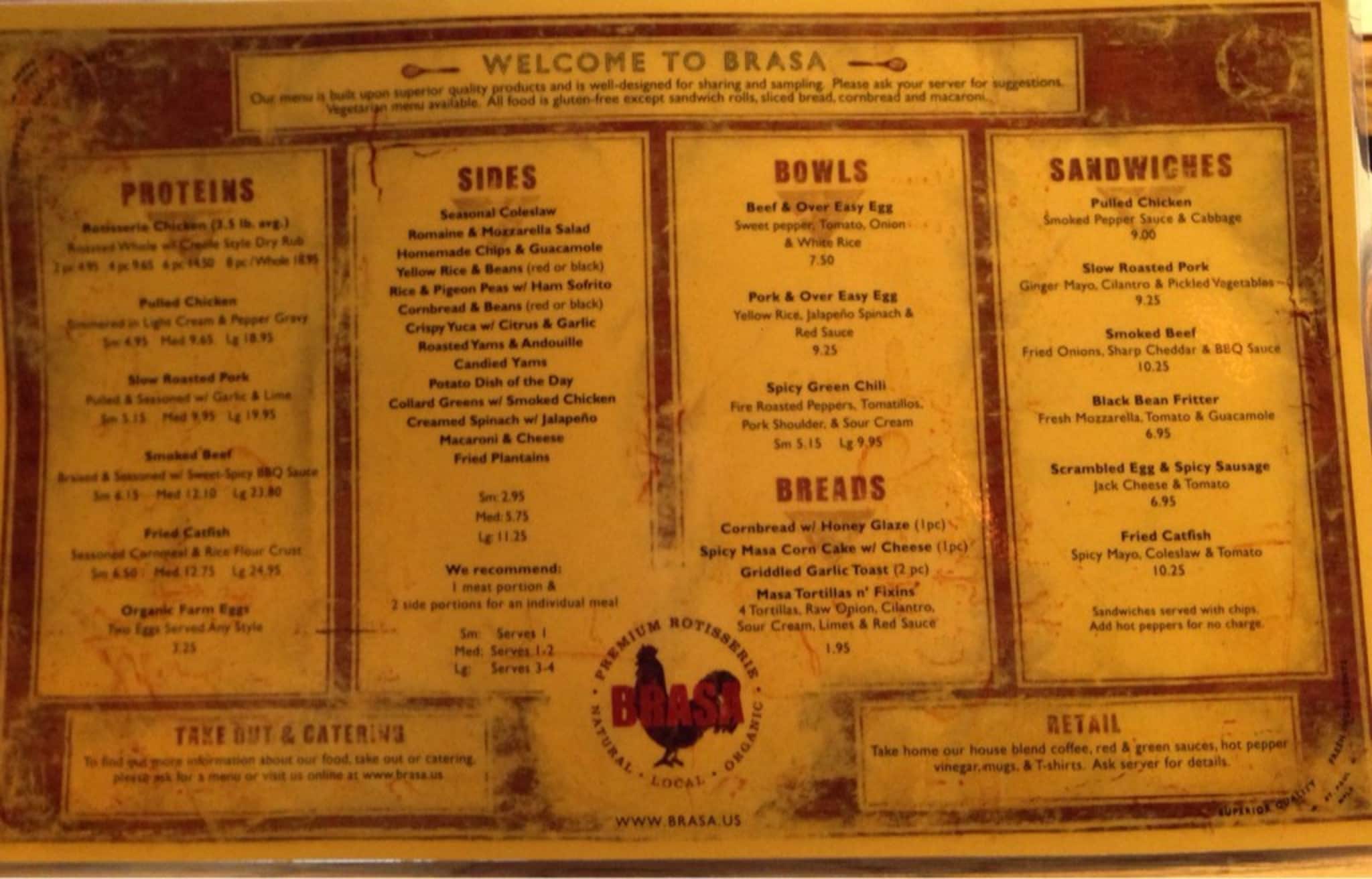Menu at Brasa Premium Rotisserie- St. Paul restaurant, Saint Paul, 777 ...