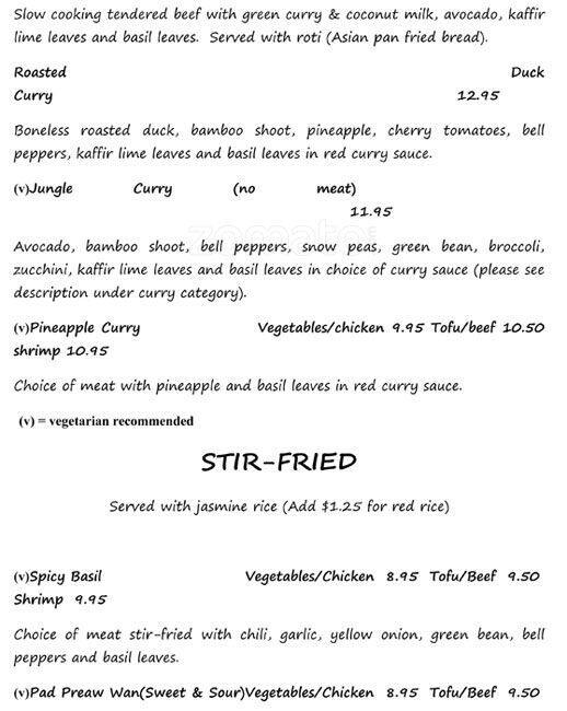 Menu at Charm restaurant, Warr Acres