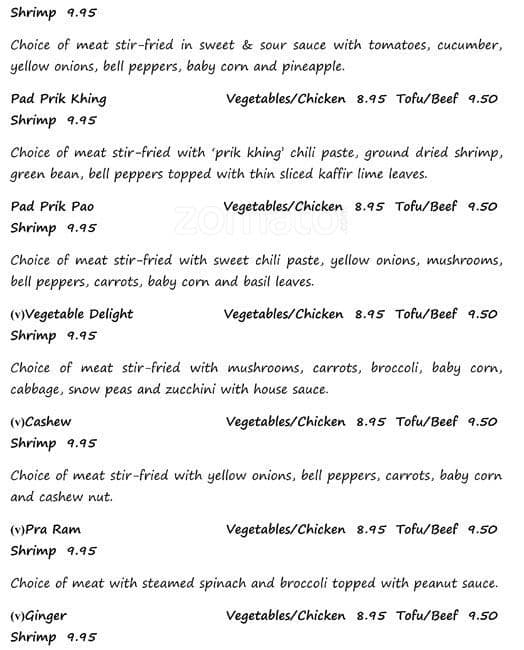 Menu at Charm restaurant, Warr Acres