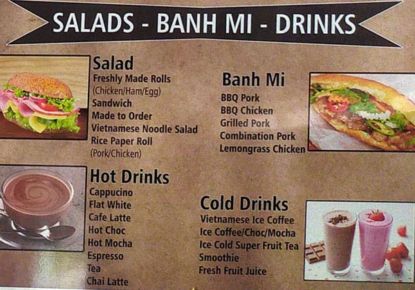 Menu at Mum's Bakehouse restaurant, Kedron, 206 Gympie Rd