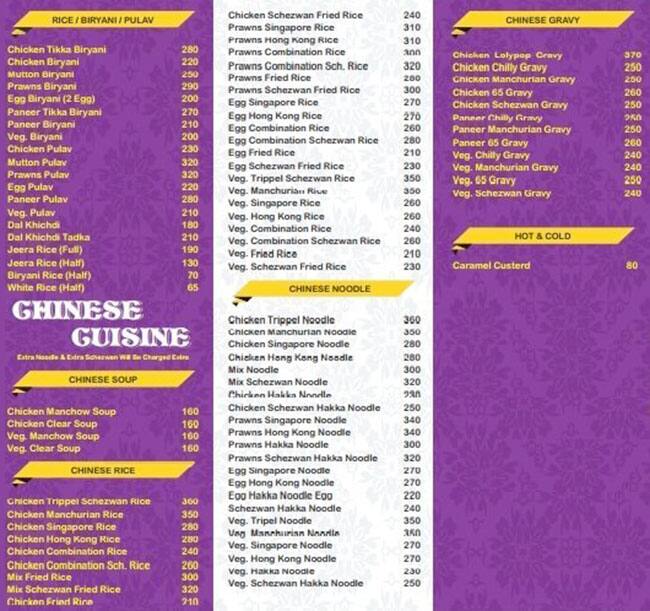 Menu at Cafe milan, Mumbai, Swami Vivekananda Rd