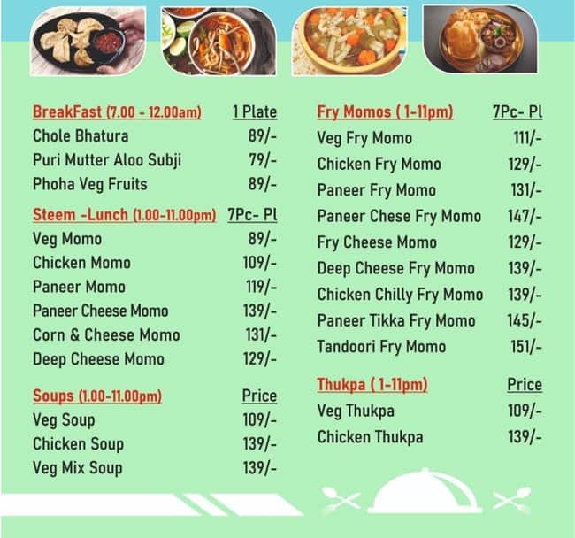 Menu of Fresh And Hot Momos, Whitefield, Bangalore