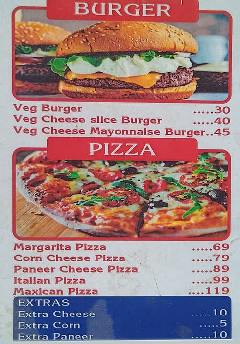 Menu of ICC Cafe, Vasai, Mumbai