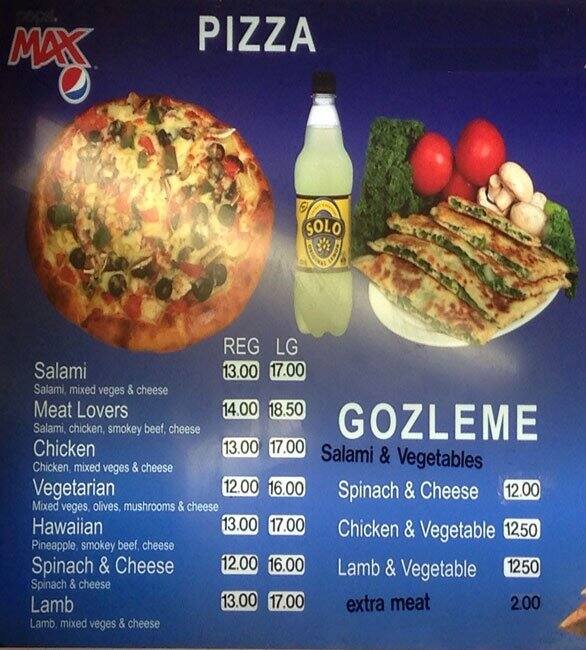 Menu at Nazar Churchlands Kebab House fast food, Perth