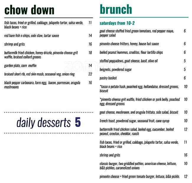 Menu at wr SOCIAL HOUSE pub & bar, Marietta