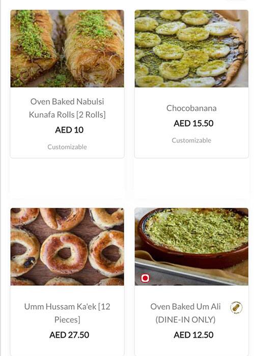 Menu at Mama'esh cafe, Dubai, Ground Floor