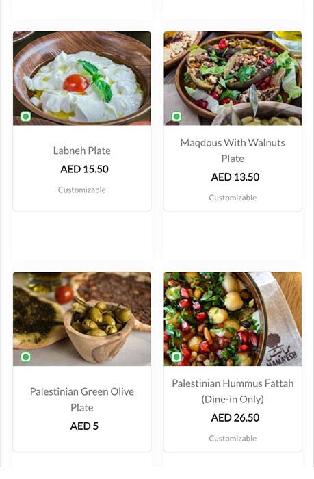Menu at Mama'esh cafe, Dubai, Ground Floor