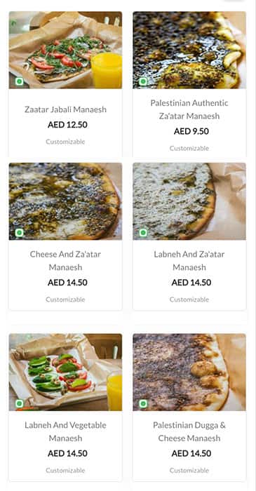 Menu at Mama'esh cafe, Dubai, Ground Floor