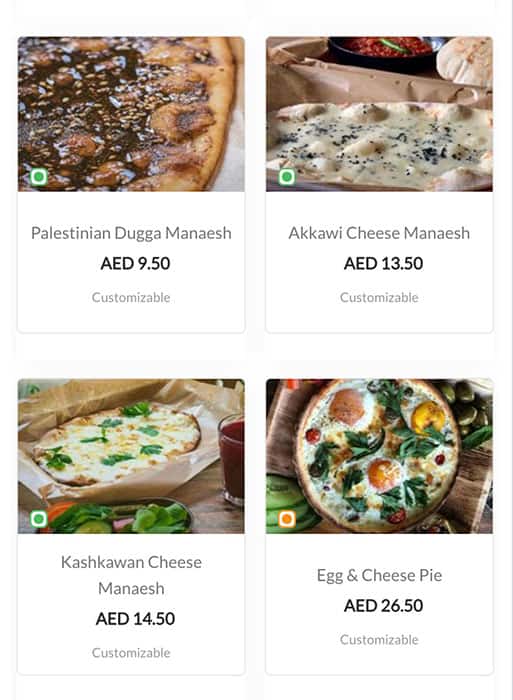 Menu at Mama'esh cafe, Dubai, Ground Floor