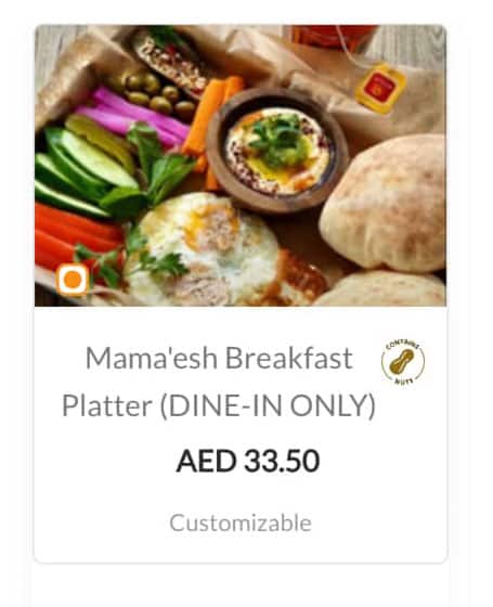 Menu at Mama'esh cafe, Dubai, Ground Floor