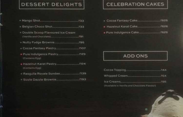 Menu at Coffee Day, Coimbatore, Tv Samy Road