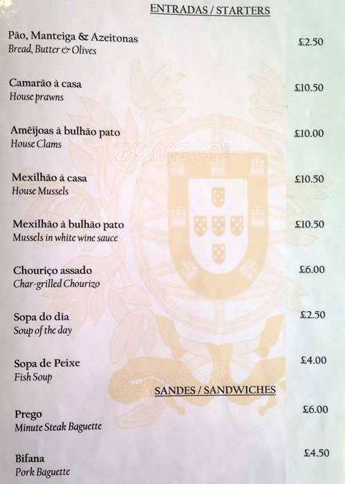 Menu at Manos Grill London restaurant, London, Harrow Rd