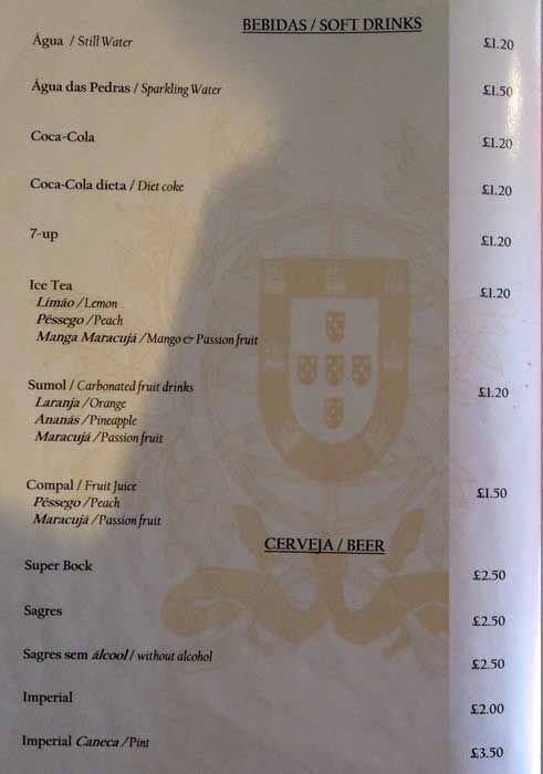 Menu at Manos Grill London restaurant, London, Harrow Rd