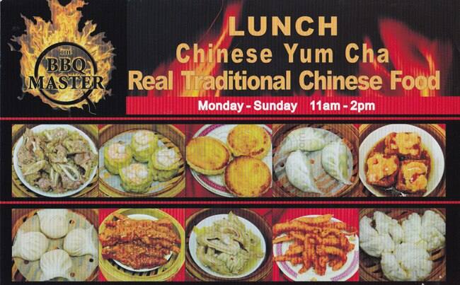 Menu at The Master BBQ, Hamilton