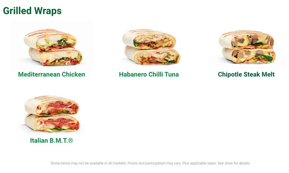 Menu at Subway Westfield Carindale fast food, Carindale
