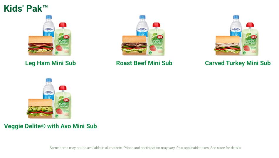 Menu at Subway Westfield Carindale fast food, Carindale