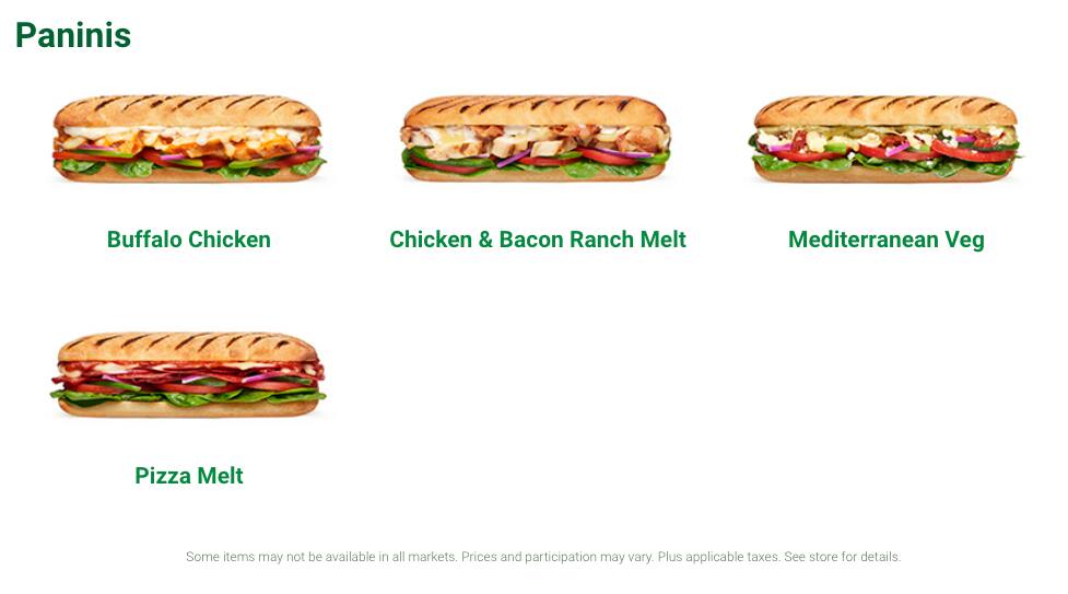 Menu at Subway Westfield Carindale fast food, Carindale