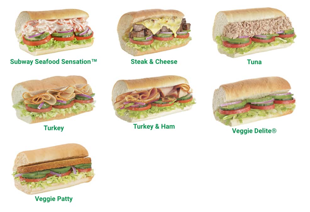 Menu at Subway Moorooka restaurant, Salisbury, 125 Beaudesert Rd
