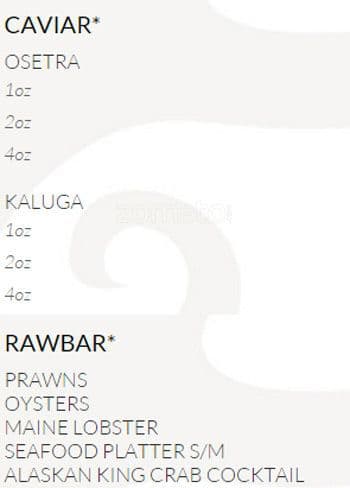 Menu at Seaspice Brasserie & Lounge restaurant, Miami