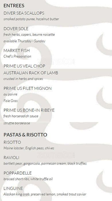 Menu at Seaspice Brasserie & Lounge restaurant, Miami