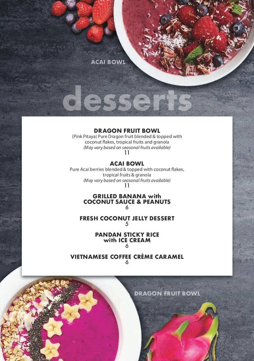 Menu at Phoodle restaurant, Eastgardens