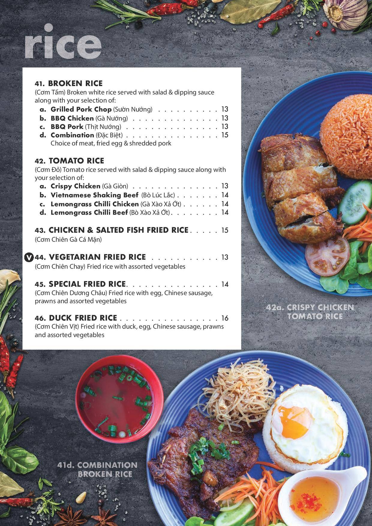 Menu at Phoodle restaurant, Eastgardens