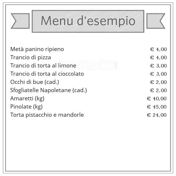Menu da Il Fornaio pizzeria, Roma, Via Dei Baullari