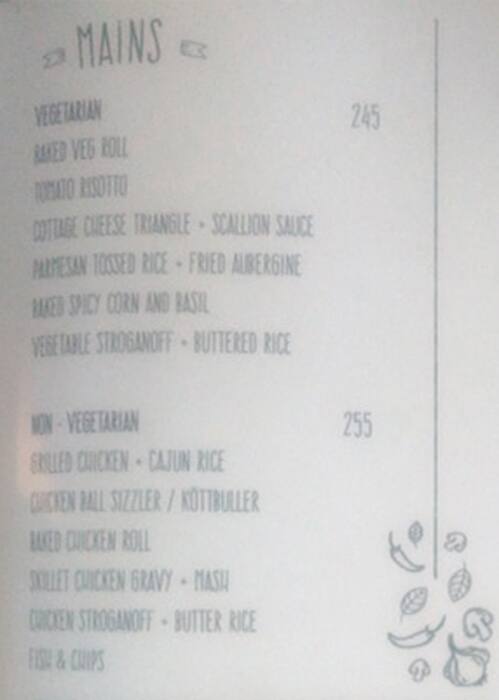 Menu at Writer's Cafe, Chennai, #49/22