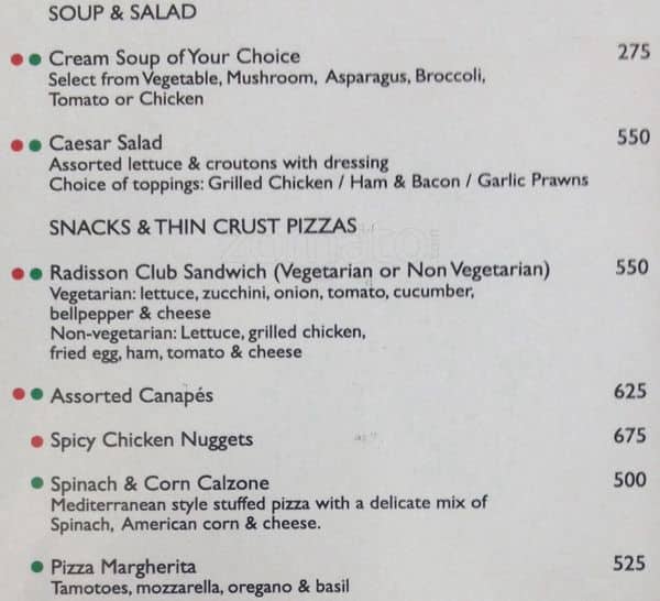 Menu at Tea Lounge - Taj Hotel & Convention Centre, Tajganj, Agra