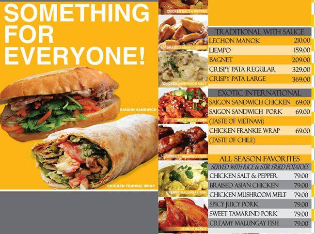 Menu at Captain Manok BBQ, Mandaluyong, 152 San Francisco