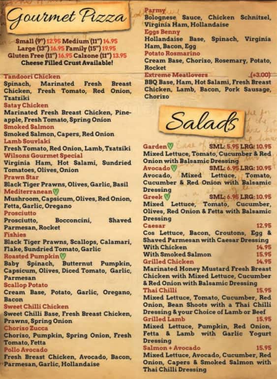 Menu at Giuseppe's Pizza Bittern restaurant, Bittern