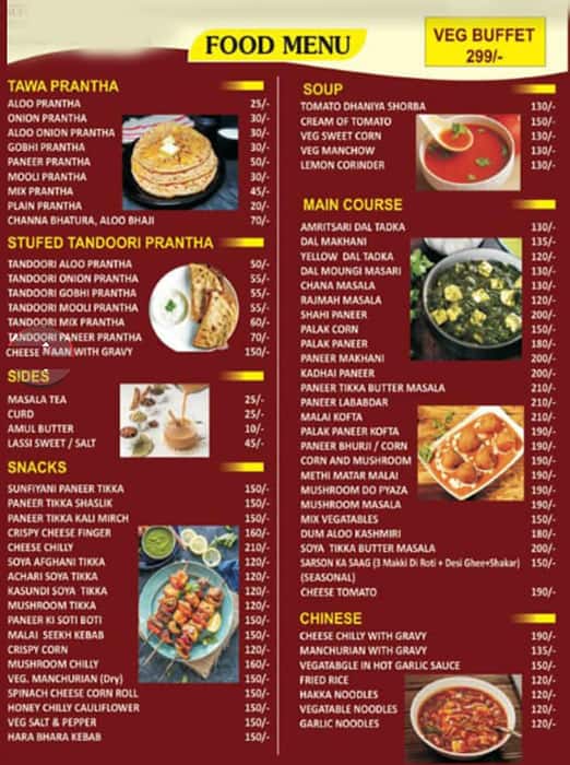 Menu of Brar Buffet & Dhaba, Phase 7, Mohali