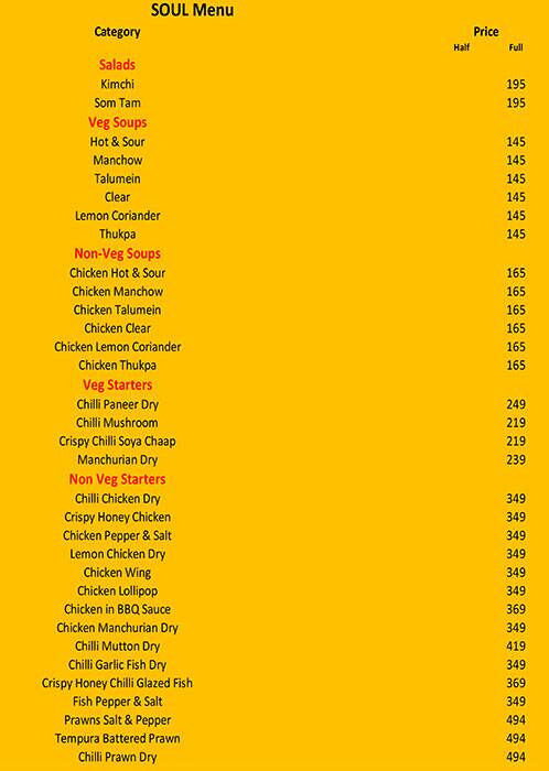 Menu of Soul, Sigma 2, Greater Noida