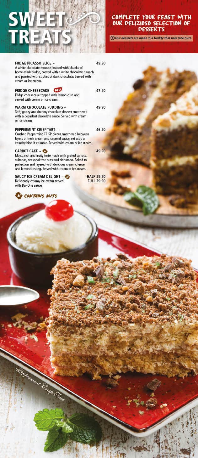 Menu at Panarottis Gateway Express (Halaal) restaurant, Durban