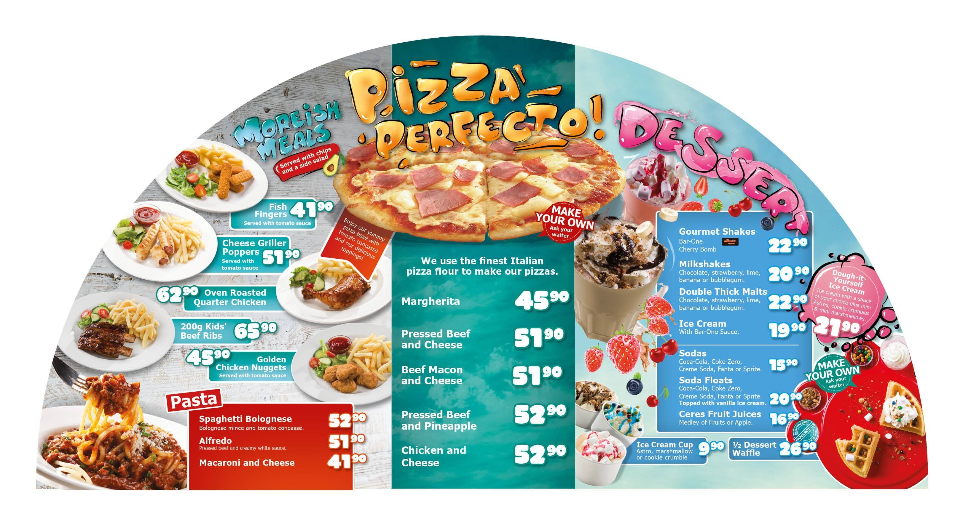 Menu at Panarottis Gateway Express (Halaal) restaurant, Durban