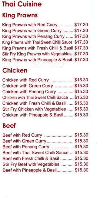 Menu at The Pearl Eating House restaurant, Kogarah