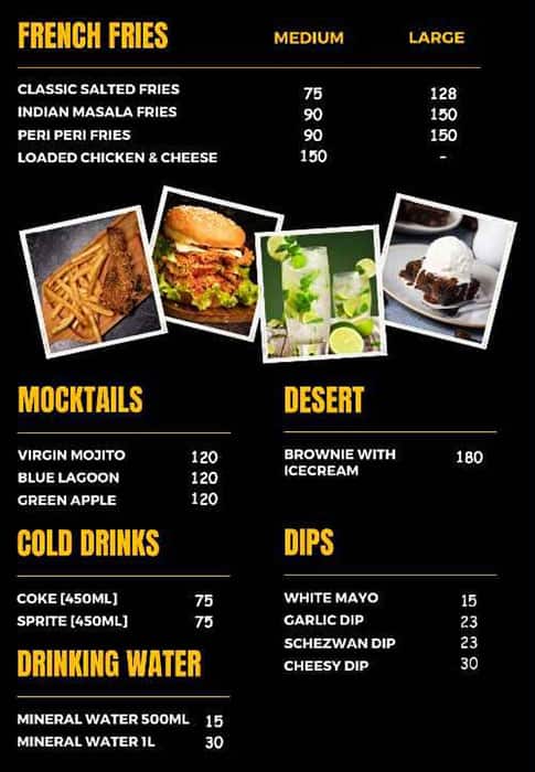 Menu of TFC Club, Serampore, Kolkata