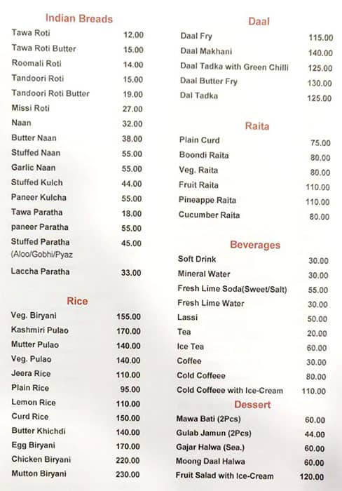 Menu at Food Craft, Bhopal, C-8