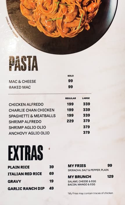 Menu at Yellow Cab Pizza Co. restaurant, Mandaue City, G/F NorthDrive Mall
