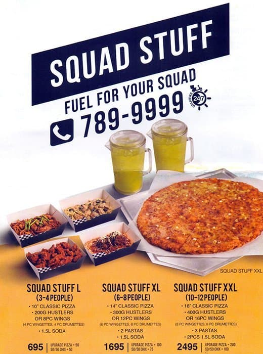 Yellow Cab Pizza Co. Menu, Menu for Yellow Cab Pizza Co., Tagaytay City ...