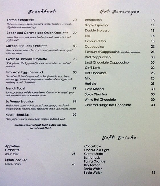 Le Venue Menu, Menu for Le Venue, Stellenbosch, Cape Town - Zomato SA