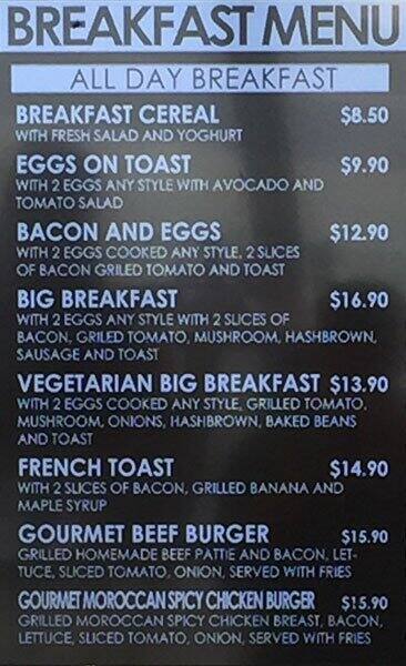 Carta de Hollywood Bakery, Silverdale, 61 Silverdale St