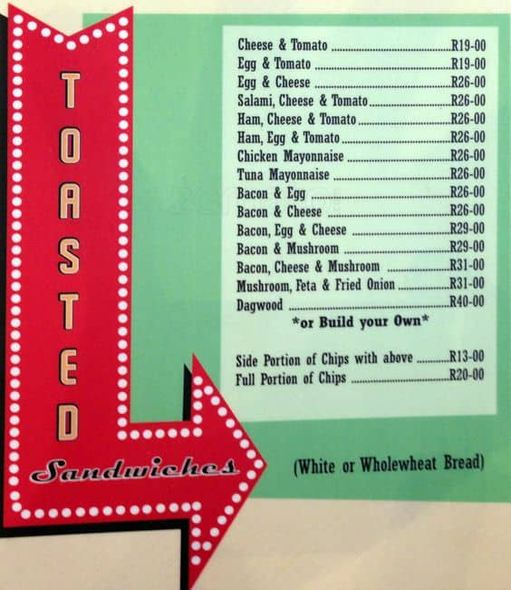 Menu at Hungry Camel cafe, George, 16B Multi Centre