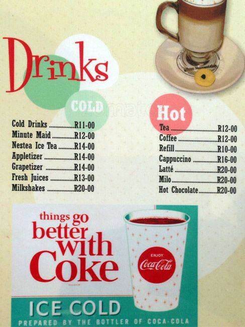 Menu at Hungry Camel cafe, George, 16B Multi Centre