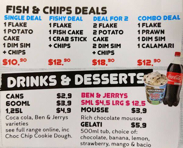 Menu at Oz Pizza Delight pizzeria, Berwick