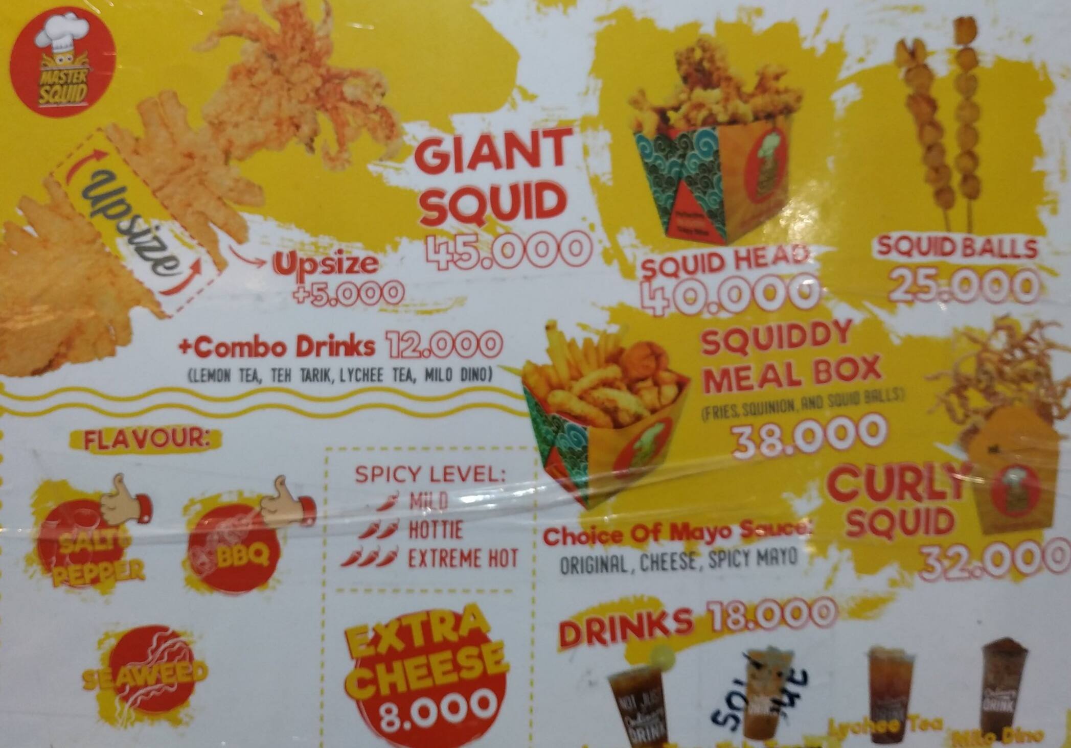 Menu at Master Squid restaurant, South Jakarta, Kemang Village 3rd ...