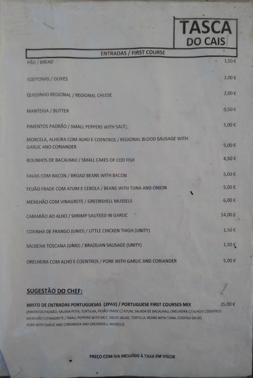 Tasca Do Cais Menu, Menu de Tasca Do Cais, Cais de Gaia, Porto - Zomato ...