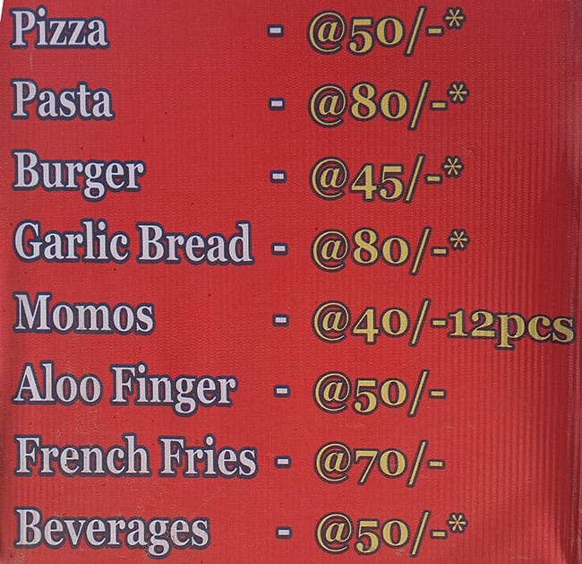Menu of Dude Pizza, Shyam Nagar, Kanpur