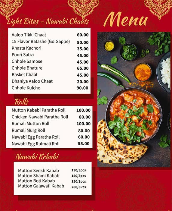 Menu of Pune Nawabi, Viman Nagar, Pune