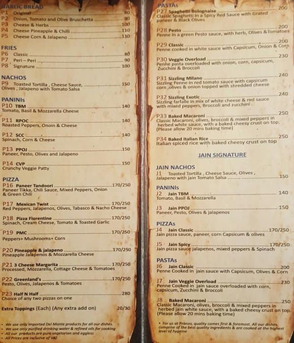 Pranzo Menu, Menu for Pranzo, Bibvewadi, Pune - Zomato